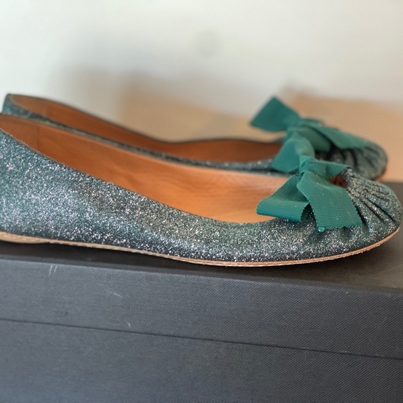Maloles | Shoes | Sweetest Maloles Ballet Flats Size 38 Green Metallic ...